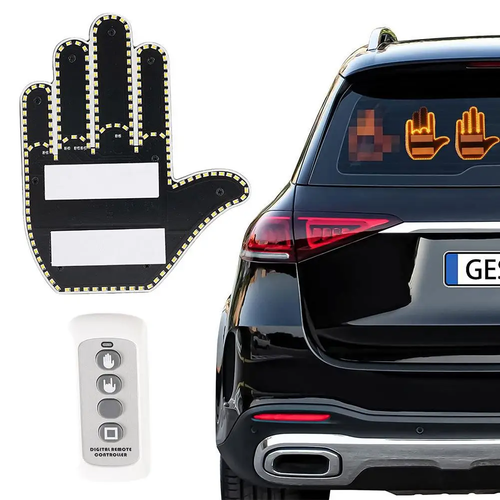 Car Finger Light with Remote Control Road Rage Signs Middle Finger ...