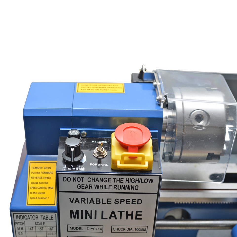 400W/550W Benchtop Mini Lathe Small Lathe for Turning, Drilling and ...