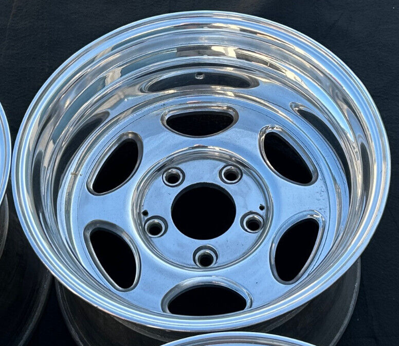 (4) 16.5" WELD OUTBACK POLISHED VINTAGE WHEELS 16.5x10 RIMS 5x5.5 FORD ...