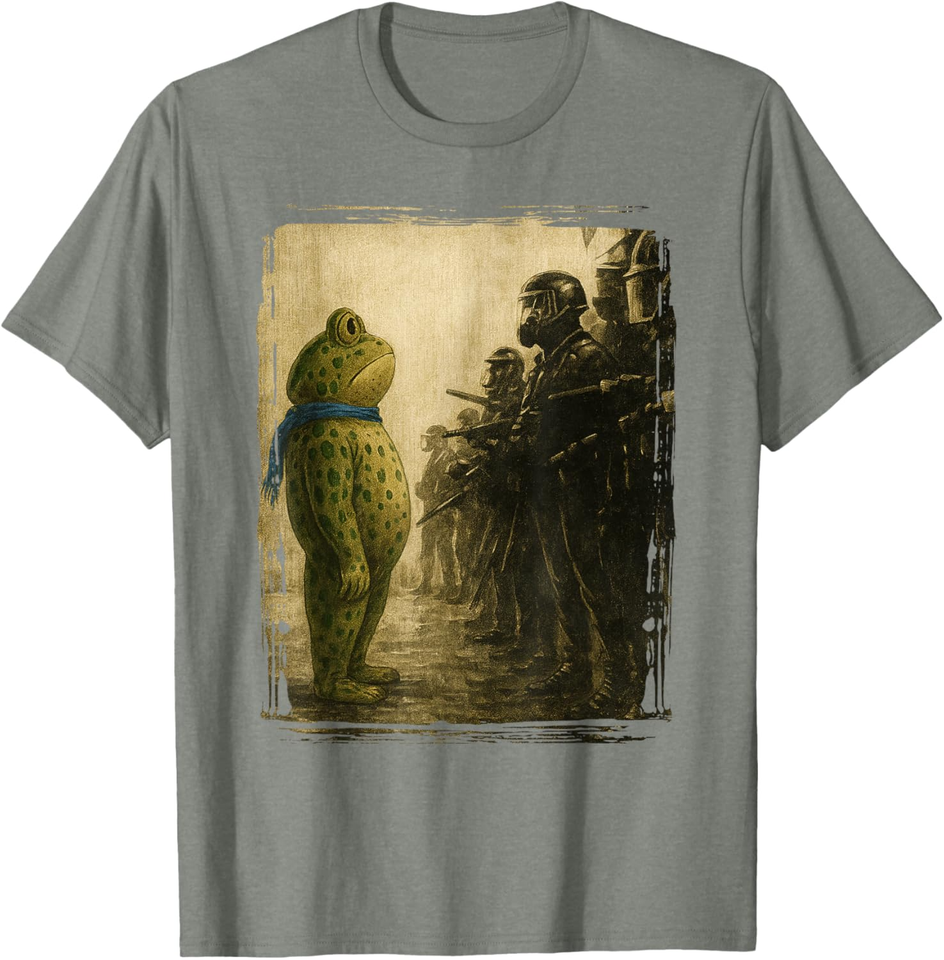 Activist Frog T-Shirt Portland Protest Funny Resist Cartoon Graphic Tee ...