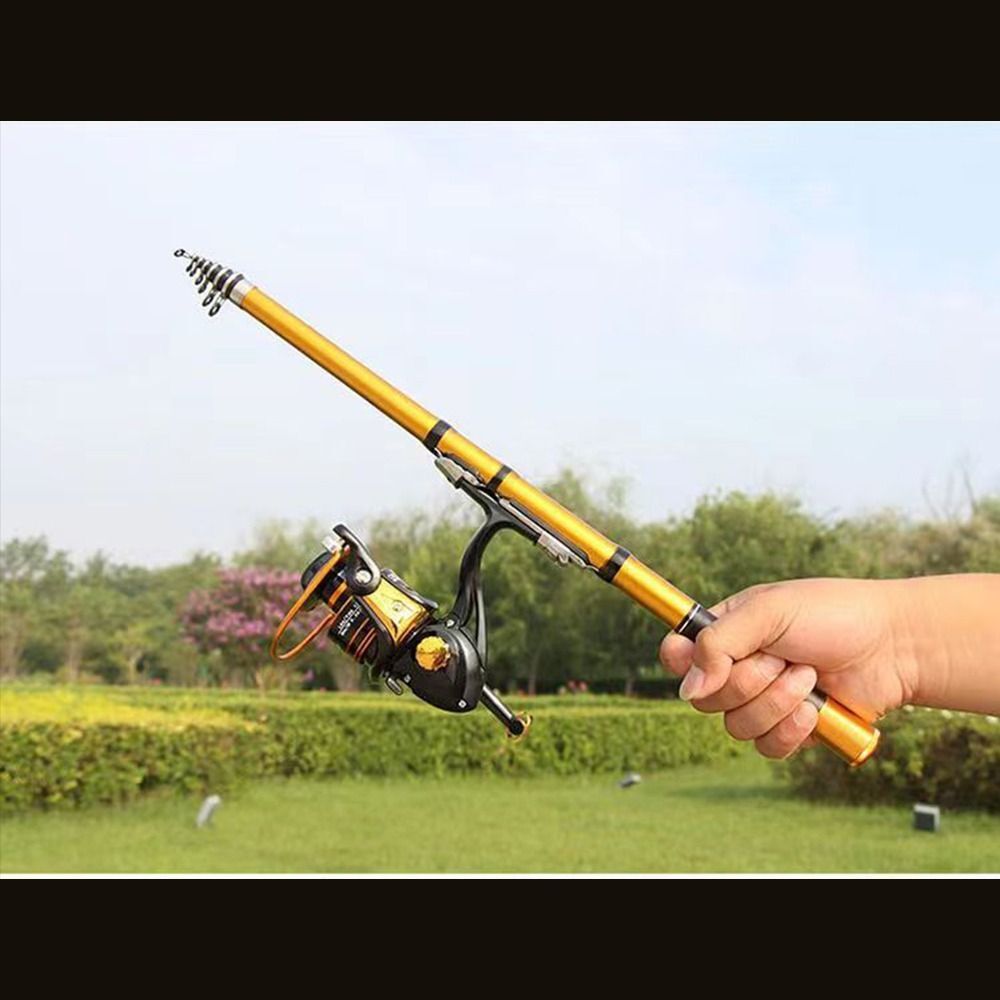Spinning Portable Fishing Rod Carbon Fiber Lure Rod Travel Fishing ...