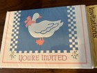 Vtg Blue Duck 8 Party Invitations Gibson Greetings Sealed Country ...