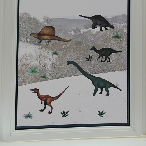 Dinosaur Jurassic Window Clings Static Stickers Out Of This World ...
