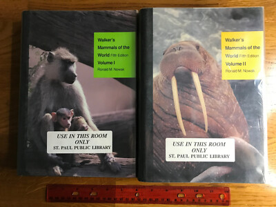 Walker's Mammals of the World, by Ronald M. Nowak, 5th Ed, 1991, 2 vols ...