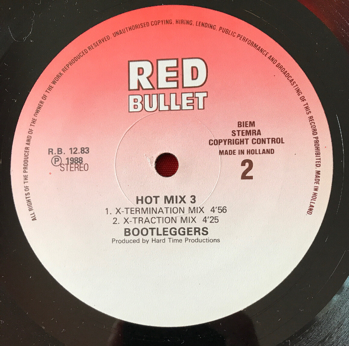 Bootleggers Hot Mix 3 Red Bullet 1988 RB1283 VG+ Vinyl 12'' Maxi 45T ...