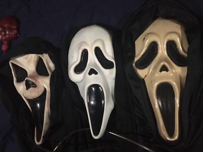 Vintage Scream Ghostface Mask Lot RDS Look Alike Fun World Easter ...