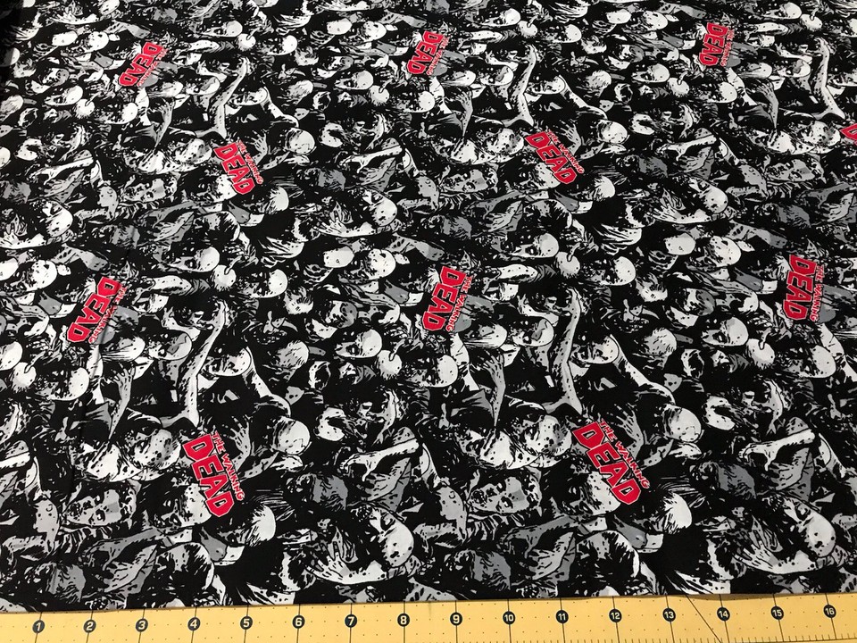 2014 Walking Dead Zombies 100% cotton fabric Sold By The Yard #878 | eBay