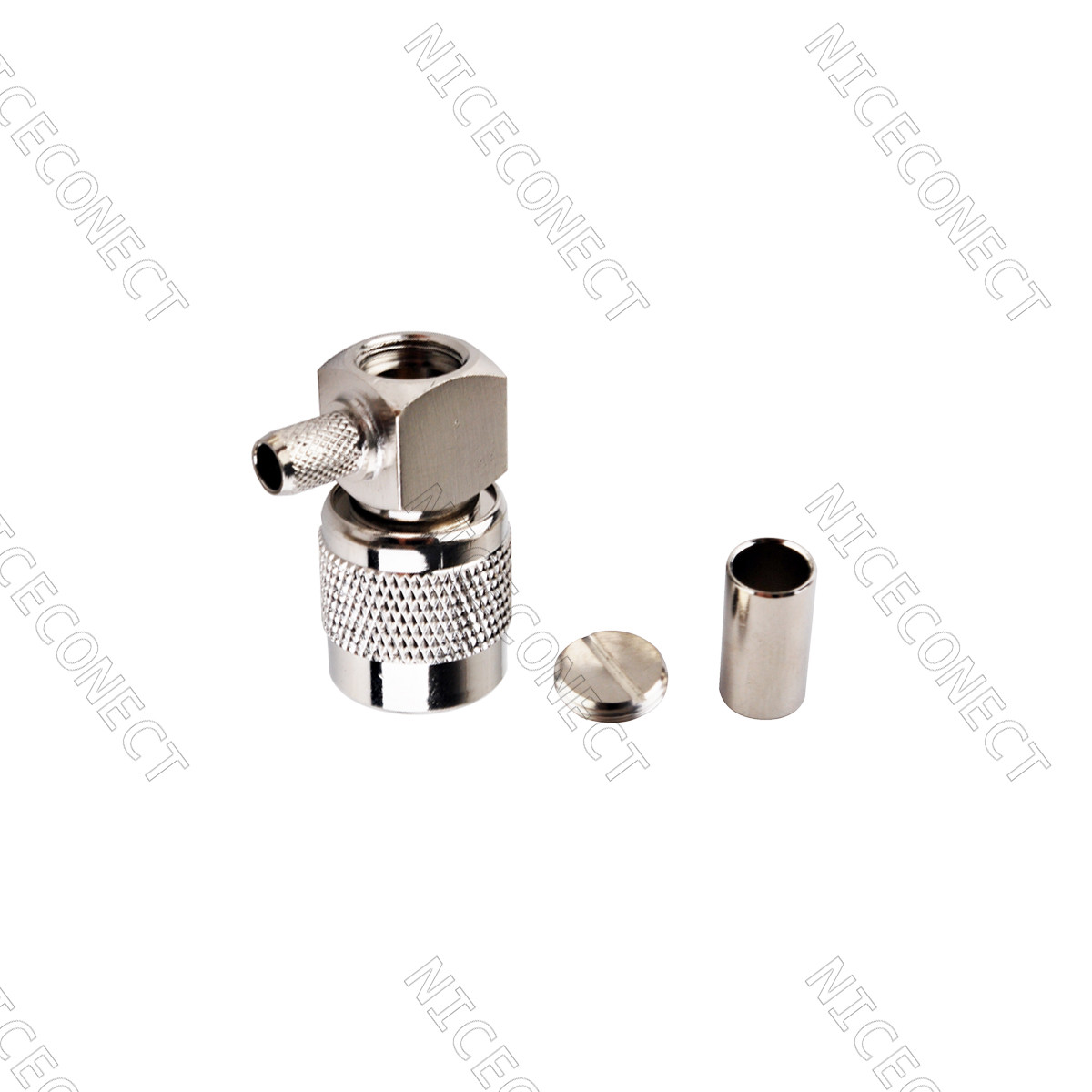 20x TNC Male Right Angle RF Crimp Plug Connector For RG58 RG400 RG142 ...