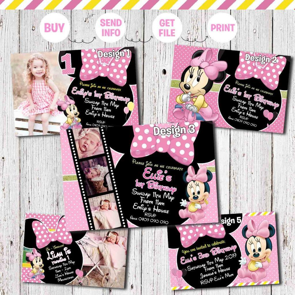 Minnie Mouse Electronic Invitations Minnie Invitations & Invitation