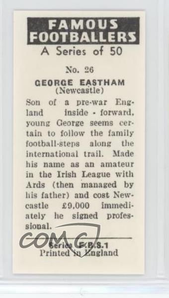 1961 Primrose Confectioners Famous Footballers Series FBS1 George ...