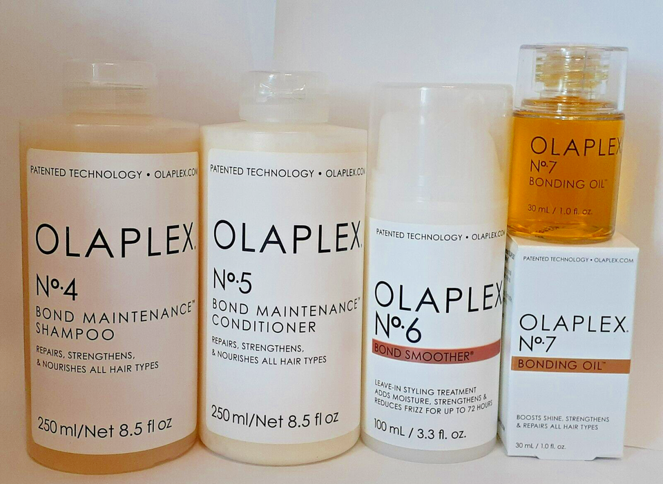 Olaplex No.4 Shampoo, No.5 Conditioner, No.6 Bond Smoother & No.7 ...