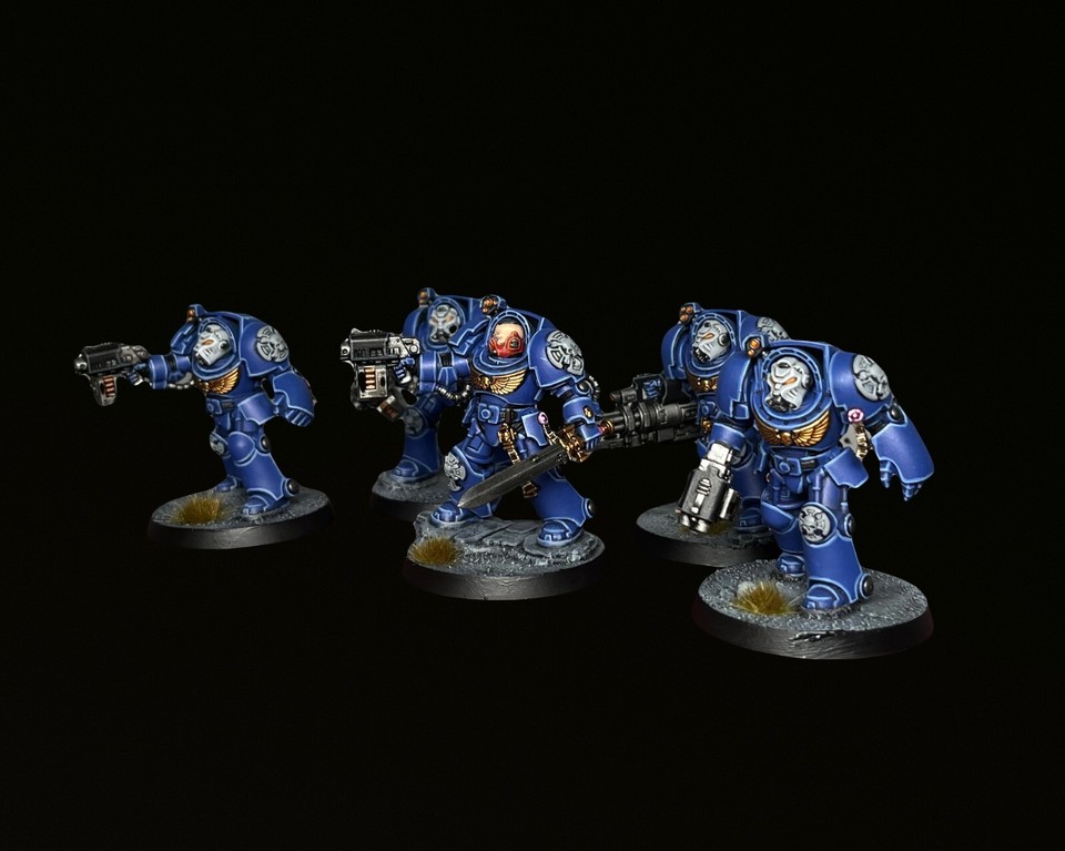 Ultramarines Terminator Squad painted Warhammer 40k Primaris Space ...