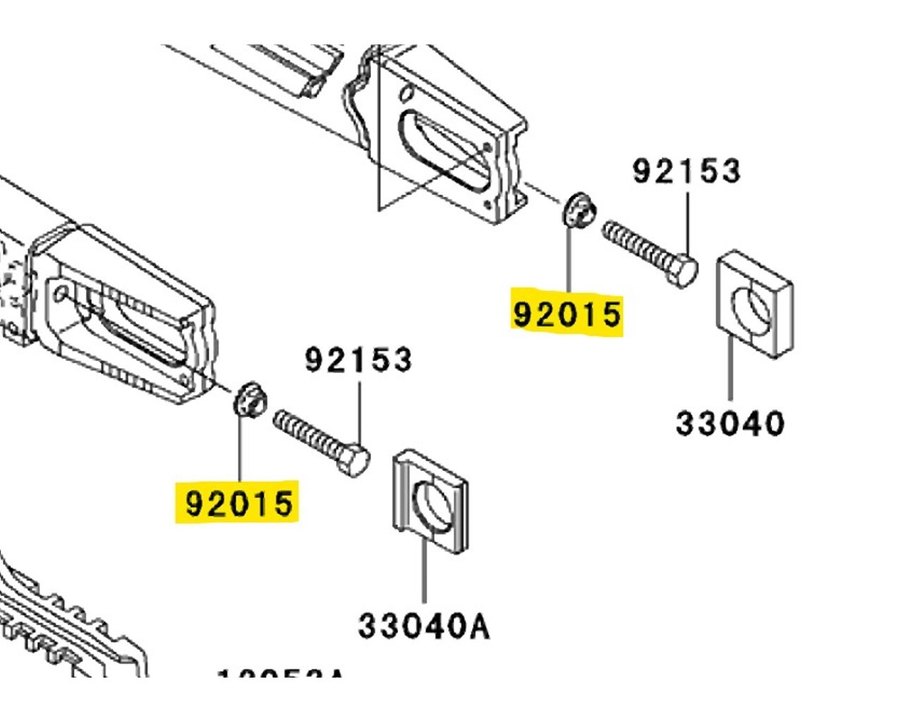 Kawasaki Genuine Part 8mm Nut 92015- 5 for sale online | eBay
