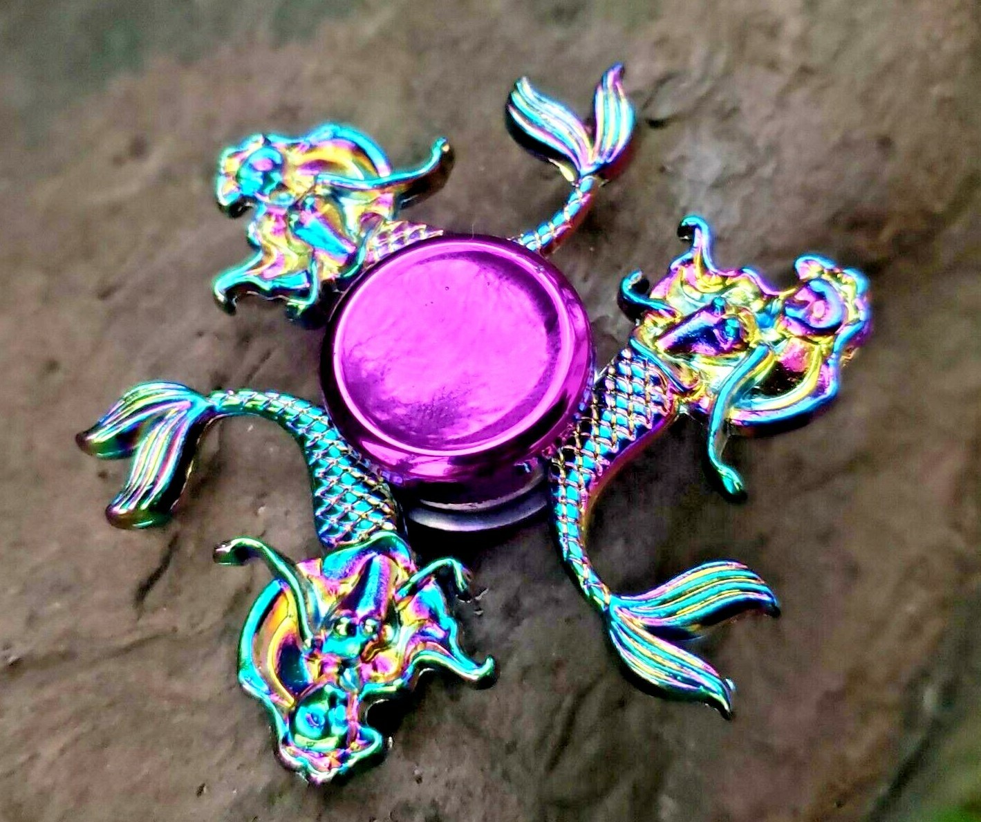 Mermaid Multi Color Fidget Spinner Toy Boys Girls Kids Adults ADHD ...