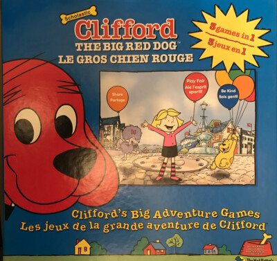Clifford The Big Red Dog 3 Games In 1 Board Game Scholastic Rare Used ...
