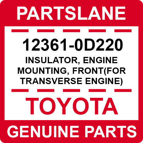 12361-0D220 Toyota OEM Genuine INSULATOR, ENGINE MOUNTING, FR ...
