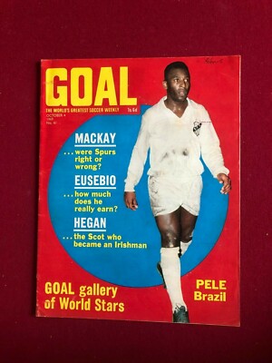 1969, PELE, "GOAL" Oversize Magazine (No Label) Scarce (Brazil) Vintage ...