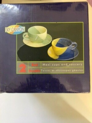 New in Box 2 set Sky Canyon - Ceramic Maxi Cups & Saucers | eBay