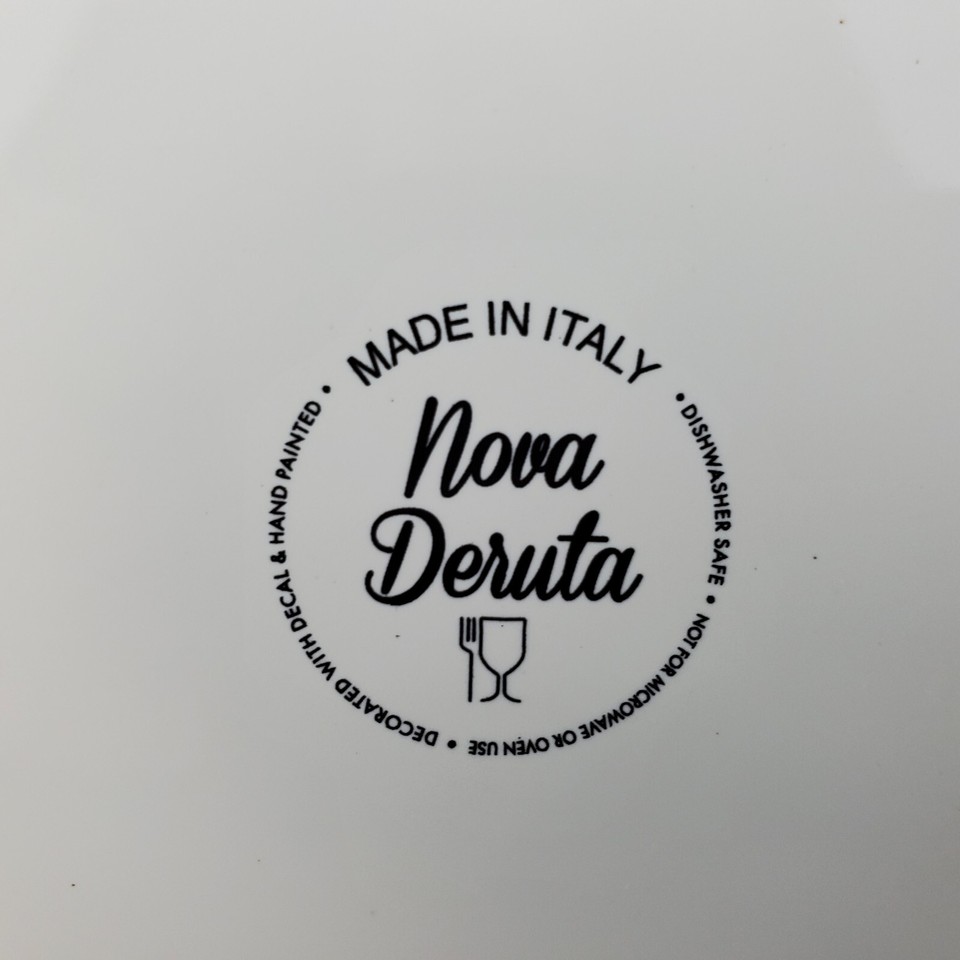 NEW~Nova Deruta~Rectangular Platter 14" x 10.25" Decal & Handpainted ...