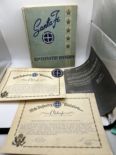 1941-45 35th Infantry Division WW2 Yearbook-Santa Fe, 2 Citations ...