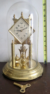 Vintage 1951 WORKING Kundo German Anniversary Clock KEY , GLASS ...