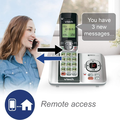 VTech CS6529-2 DECT 6.0 Phone Answering System 2 Handsets, 2 Handsets ...