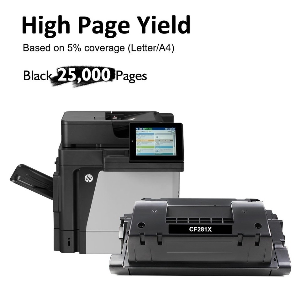 CF281X 81X Black Toner Cartridge Fit for HP Laserjet MFP M630 M605dn ...