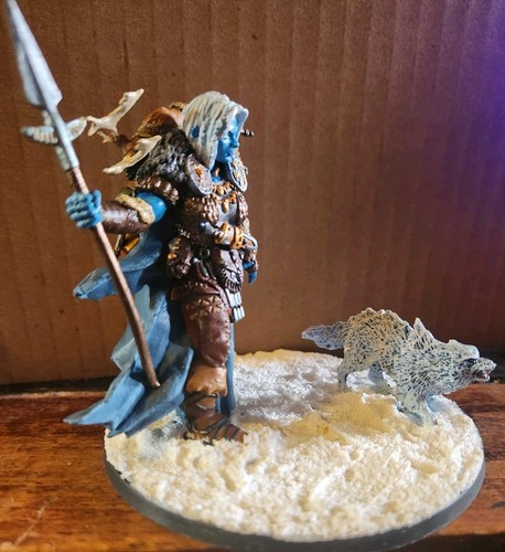 Reaper Miniatures Pro Painted Frost Giant Huntress With Pet Winter Wolf ...