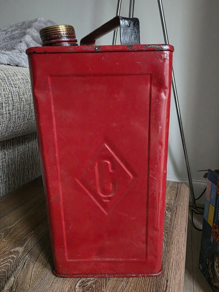 Rare 2 Gallon Petrol Oil Fuel Can Tin Diamond Motor Spirit | eBay UK