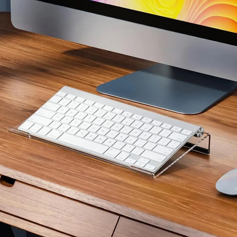 Acrylic Computer Keyboard Stand 78-Keys Keyboard Riser Lift Tray Non ...