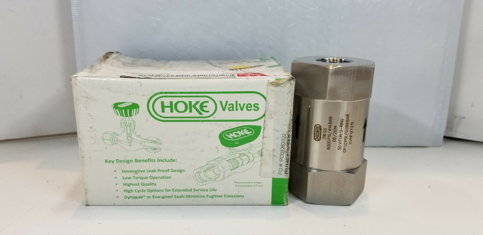 HOKE - CVHF12Y21S - Series: CVH, Poppet Check Valve, 2-Way Metric, 316 ...