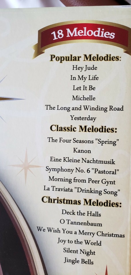 Seiko COLLECTOR'S 18 Melodies in Motion wall clock Swarovski crystals ...