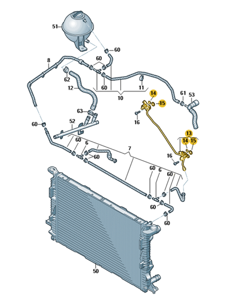 NEU AUDI Q7 4M KÜHL PIPE HOSE CENTER 059121086BG ORIGINAL online kaufen ...
