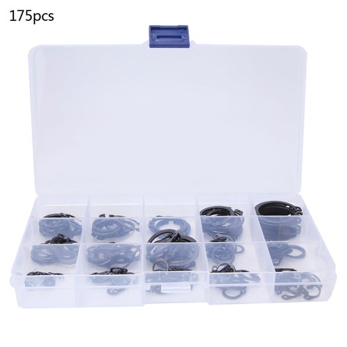 C-Clips 175PCS 65Mn Steel Spring Internal External Circlip Assortment ...