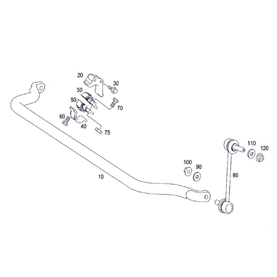 4 Front Stabilizer Sway Bar Bushings 2513230685 For Mercedes-Benz W251 ...