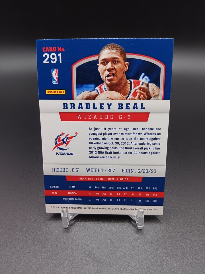 Bradley Beal Rc Rookie Card Panini 2012-13 #291 Wizards Phoenix Suns ...