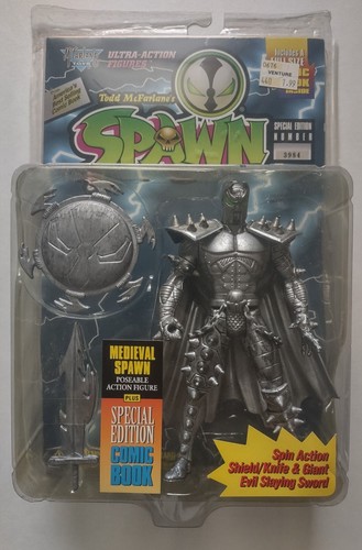 Todd McFarlane Medieval Spawn Silver Action Figure and Comic Special ...