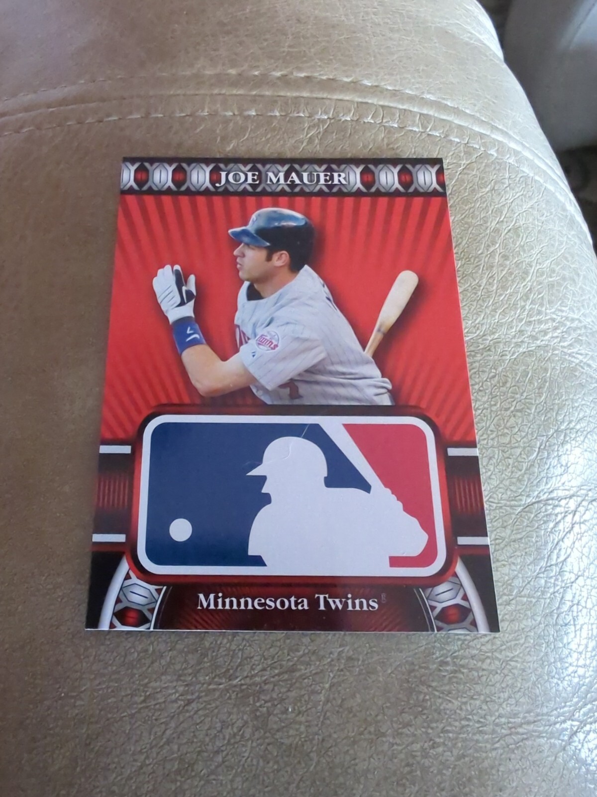 2010 Topps Joe Mauer #HTA-16 MLB Logoman Baseball Card Minnesota Twins ...