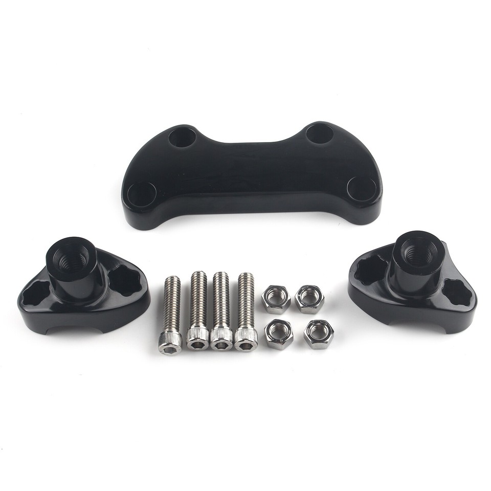 Black 1.7" Handlebar Risers Top Clamp For Harley Sportster 1200 Custom ...