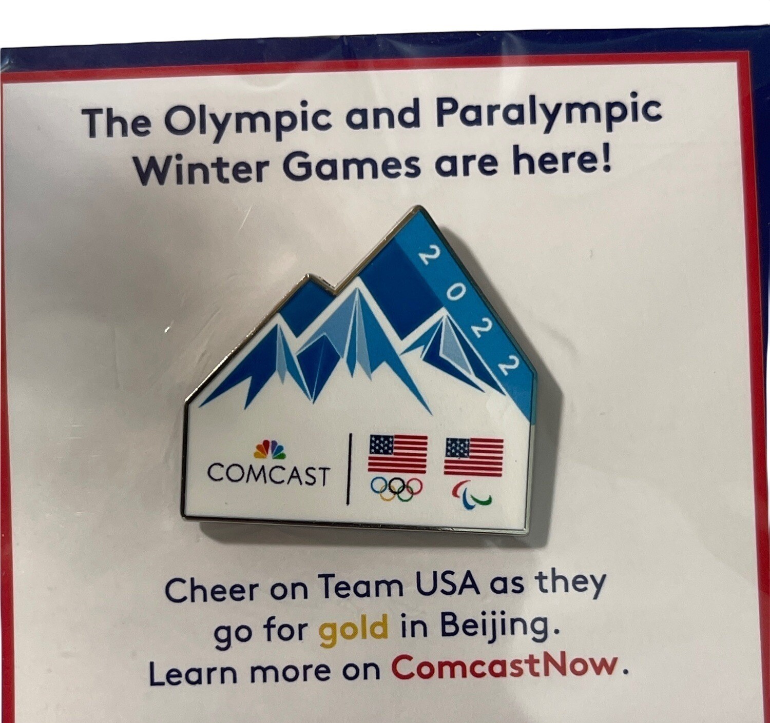 New Comcast Olympic Paralympic Winter Games Mountain 2022 Beijing Pin ...
