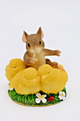 Charming Tails 'Shh Dont Make A Peep" Mice Sleeping Chicks Country Farm ...