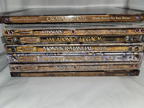 Lot of 9 Dungeons and Dragons 3.5 books CORE D&D Sinister Spire ...