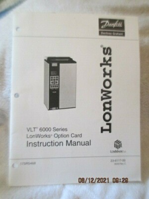 DANFOSS VLT 6000 Series Lonworks Option Card FACTORY Instruction User ...