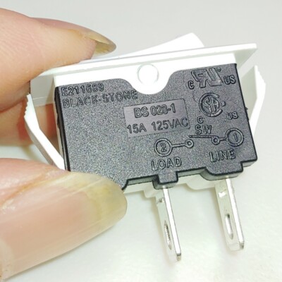 1PCS BLACK-STONE BS028-1 Rocker Switch 2 Pins RESET-OFF2 Positions 15A 125VAC | eBay