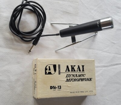 Akai Dynamic Microphone DM-13 with Stand & Original Box Works Great | eBay