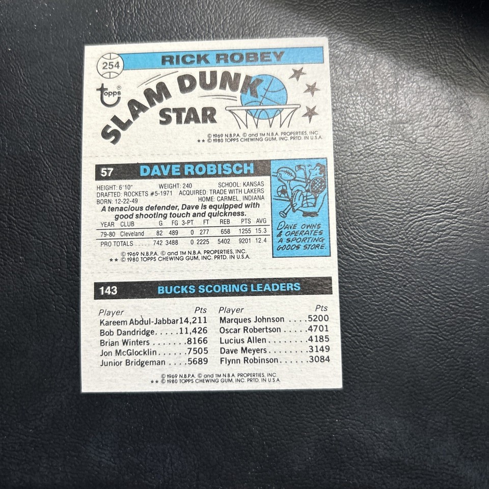 Slam Dunk Marques Johnson Dave Robisch Rick Robey 1980 81 Topps B52b-8 ...