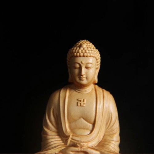 Taihang Cliff Cypress Wood Carved Bring Wealth and Good Luck Buddha ...