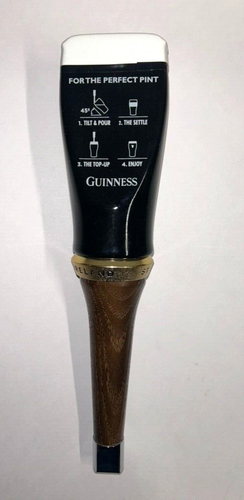 Guinness Tap Handle Modern Design with Pouring Instructions Used RARE ...