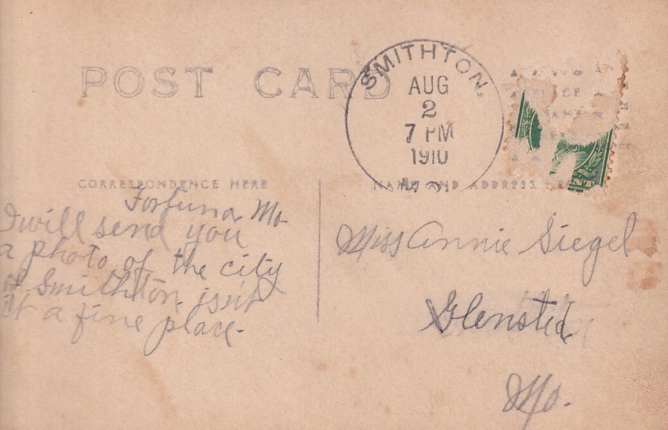 RPPC Smithton MO Street View Pettis CO bet. Sedalia Tipton 1910 Photo ...