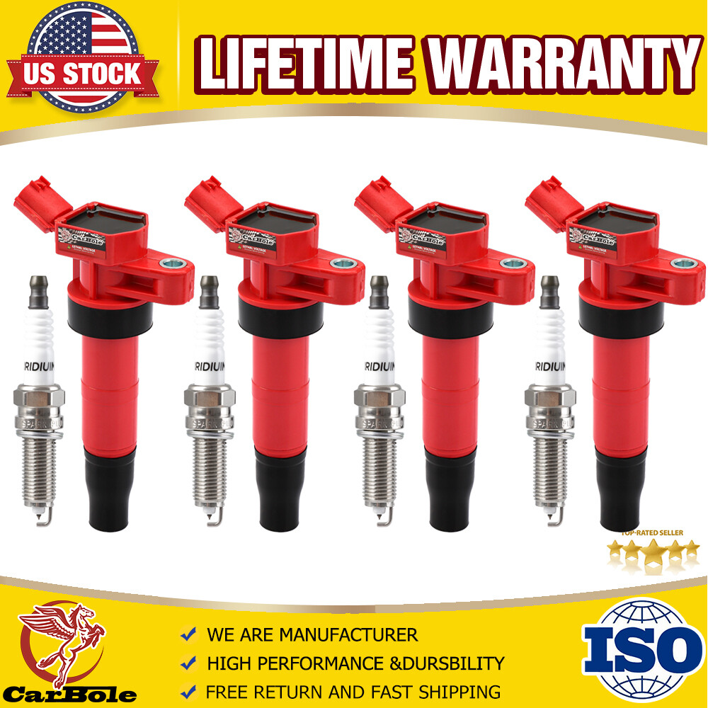 4 Ignition Coil UF611 & Spark Plug For 2011-15 Hyundai Kia Optima ...